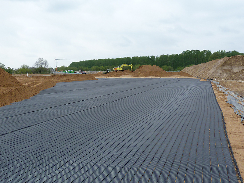 Fortrac geogrid for reinforcement of soils with low bearing capacity