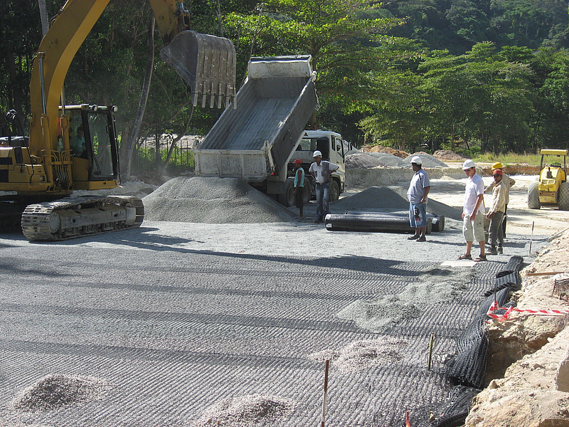 Fortrac geogrid for reinforcement of soils with low bearing capacity