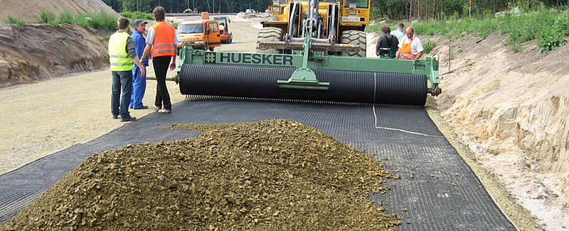 Fortrac geogrid for reinforcement of soils with low bearing capacity